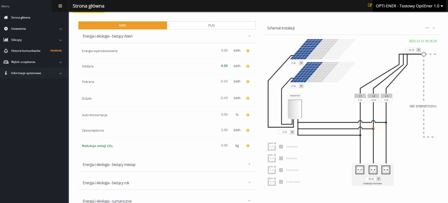 Przykład wykorzystania obwodów OPTI-ENER - Hewalex